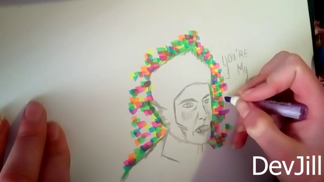 Speed drawing| Highlighter_art| Scott McCall - YouTube