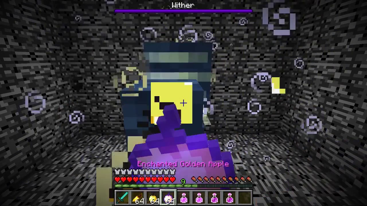 Wither Boss Fight In Minecraft Youtube