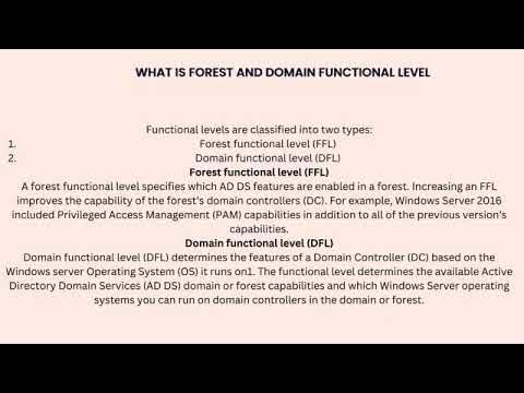 How to check forest and Domain functional level - YouTube