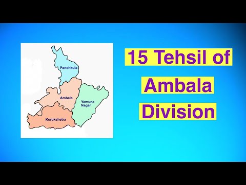 15 Tehsil of Ambala Division #Shorts