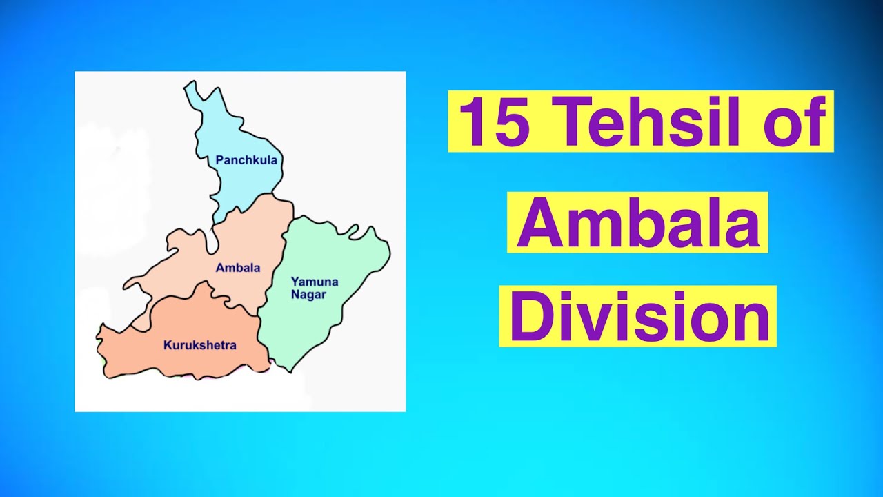15 Tehsil of Ambala Division #Shorts - YouTube