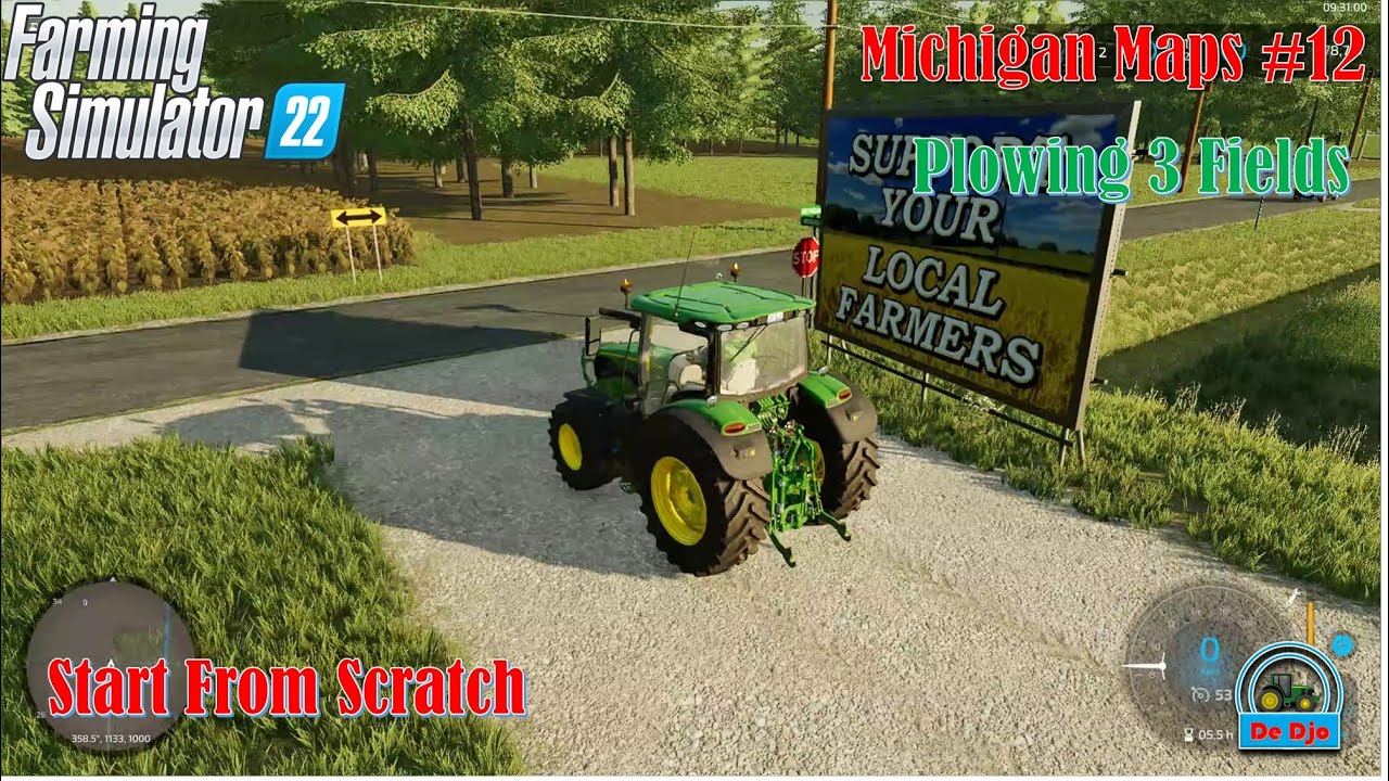 FS22 Michigan|| Plowing 3 Fields || Timelapse eps. 012 - YouTube