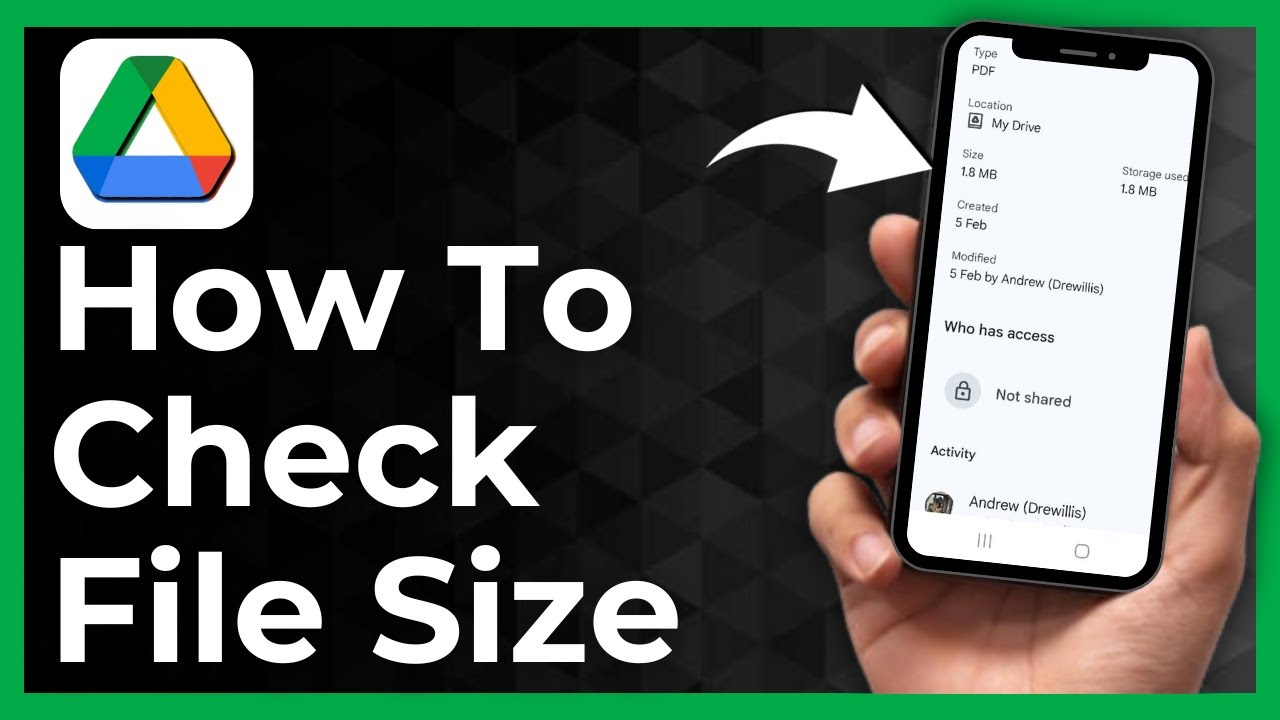 How To Check Google Drive File Size In Mobile - YouTube