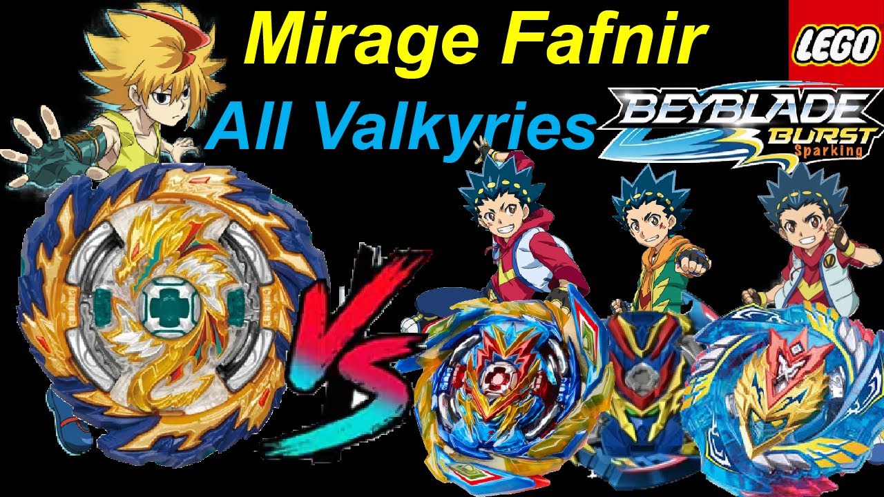 MIRAGE FAFNIR vs All VALKYRIES [BEYBLADE BURST SPARKING SUPER KING] ll ...