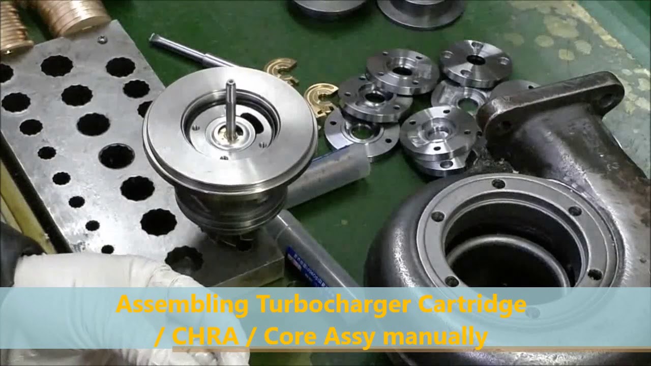 Assembling Turbocharger Cartridge CHRA Core Assy Manually - YouTube