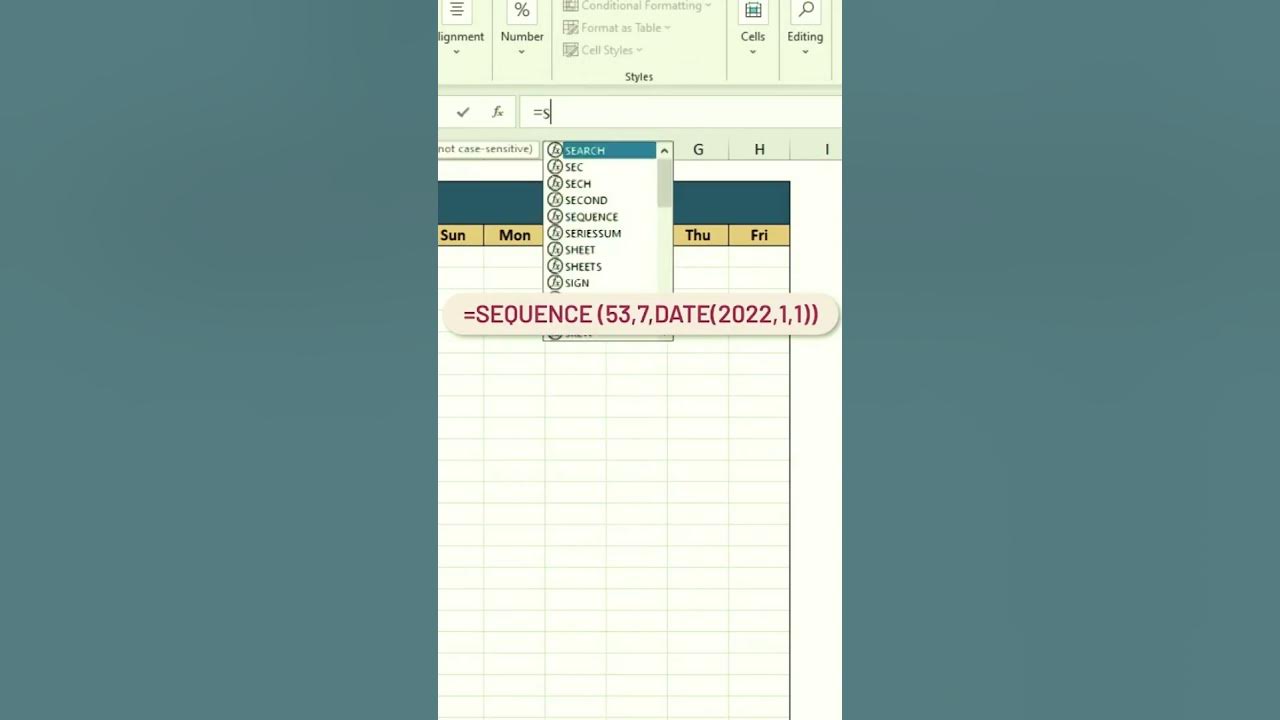Make dynamic calendaring fast with Excel SEQUENCE function and Excel DATE Formula #excel - YouTube