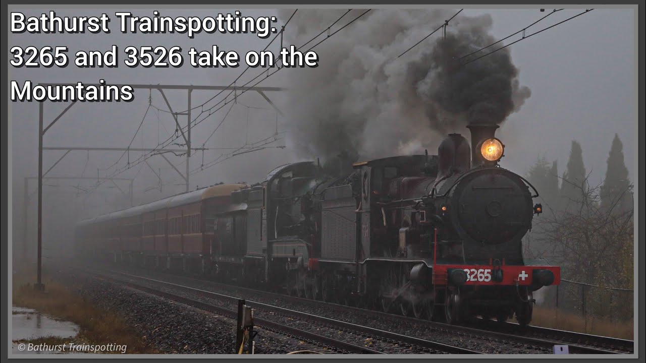 Bathurst Trainspotting: 3265 and 3526 tackle the Blue Mountains - YouTube