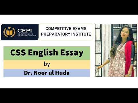 CSS | English Essay | Dr. Noor ul Huda - YouTube