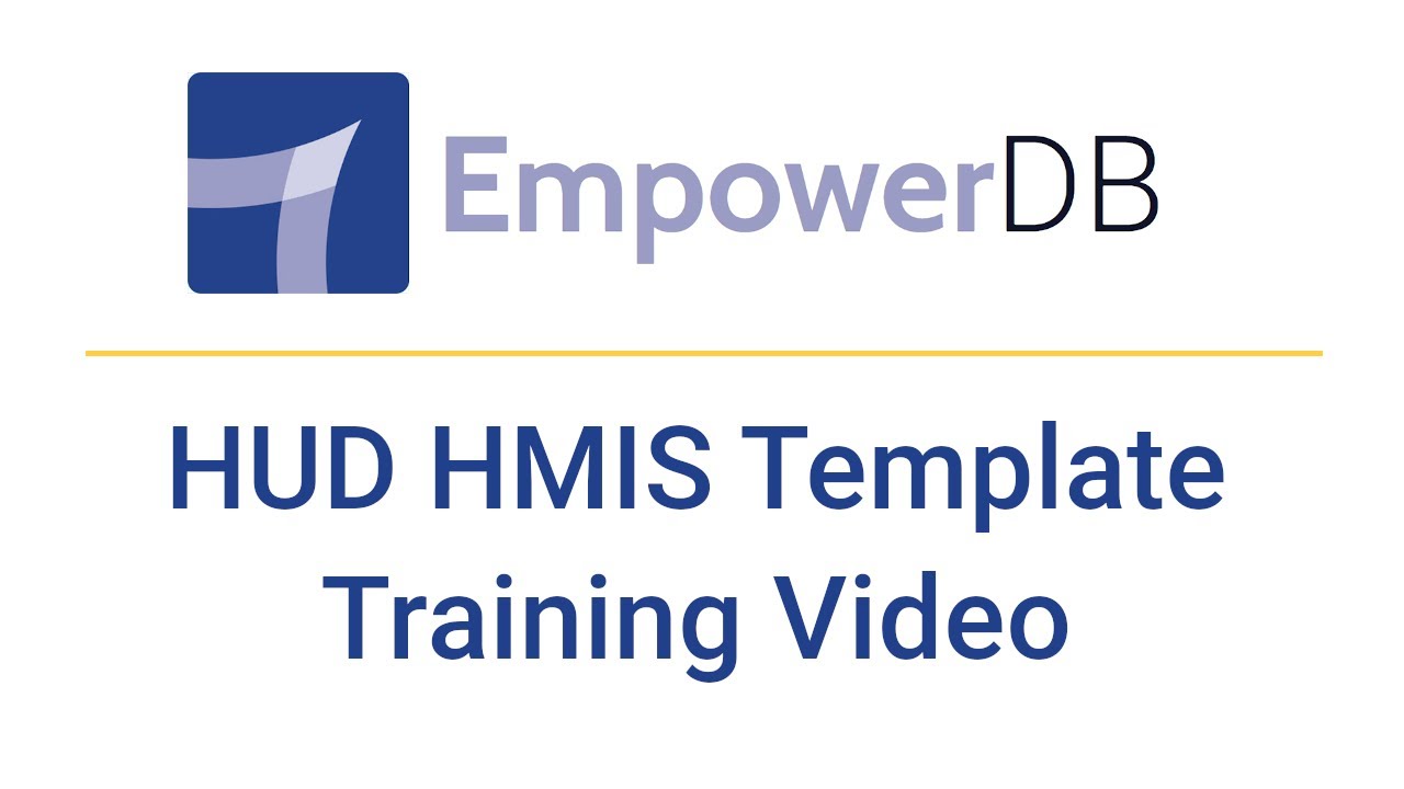 HUD HMIS Template Training Video - YouTube