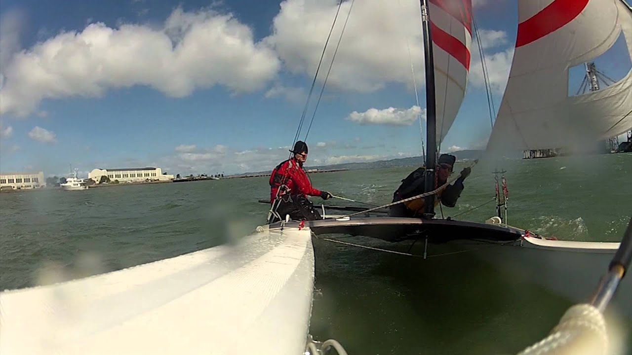 GoPro HD - Sailing Hobie 18' - San Francisco - YouTube