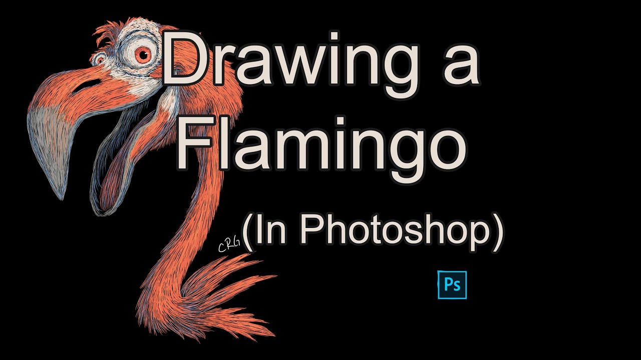 Timelapse Drawing a Pink Flamingo in Photoshop - YouTube