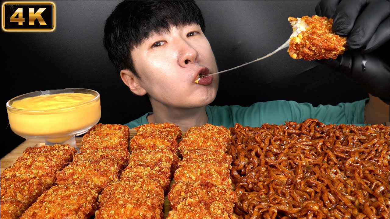 MUKBANG ASMR | Mexicana Chipiling & Jjapagetti The Black 멕시카나 치필링 ...
