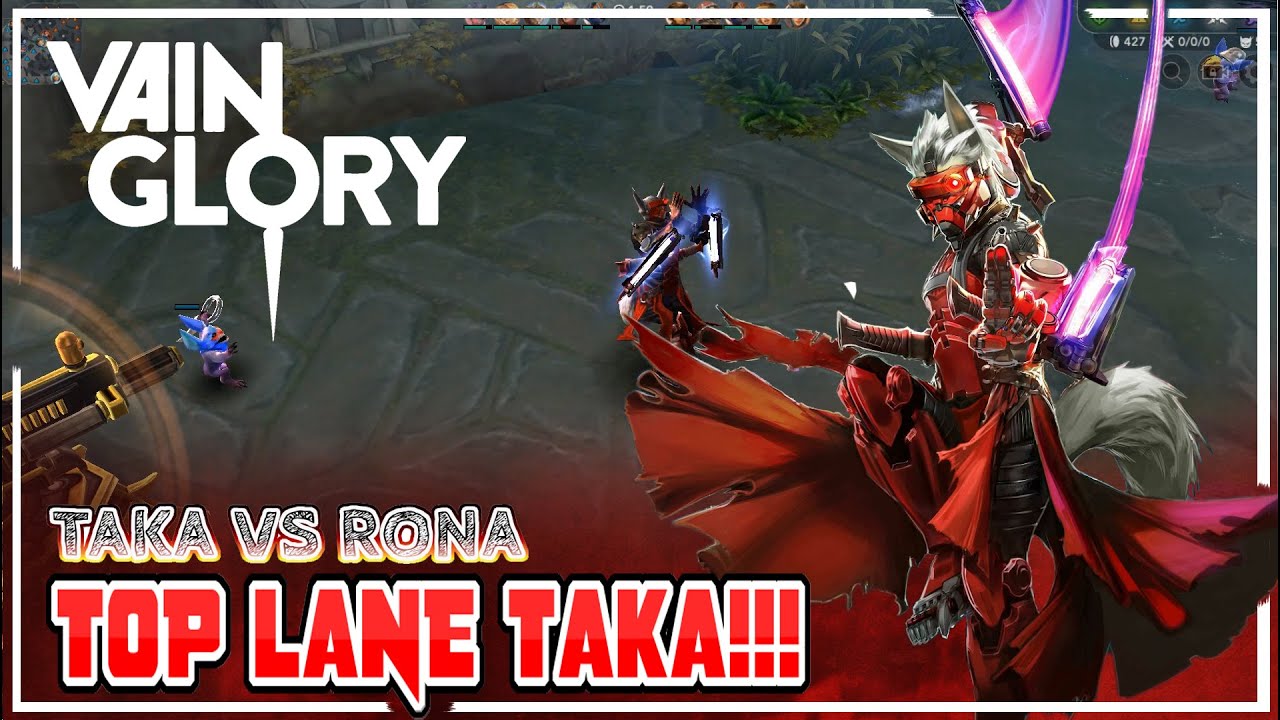TOP LANE DE TAKA OYNAMAK - TAKA VS RONA - VAİNGLORY 5V5 (STEAM) - YouTube
