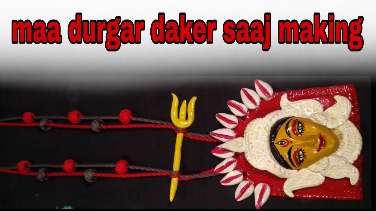 Maa durga daker saaj jewellery making | maa durga face jewellery | clay ...