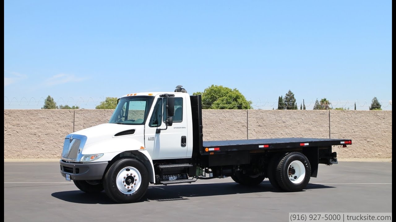 2004 Int'l 4300 16' Flatbed Truck for Sale - YouTube