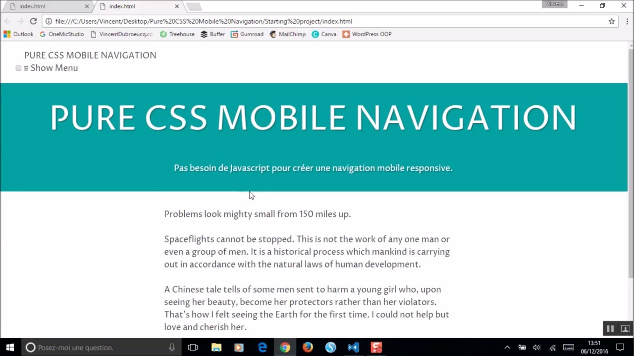 Coder Une Navigation Pour Mobile Sans Javascript Youtube 8193