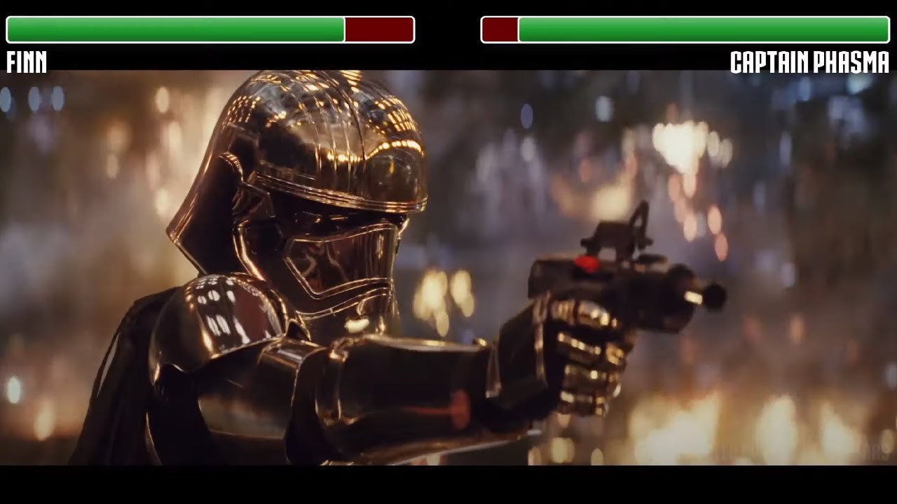 Finn vs. Captain Phasma WITH HEALTHBARS | HD | Star Wars Episode VIII ...