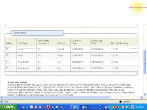 How To Make a RCI Points Reservation Timeshare eMidsouth Inc ...