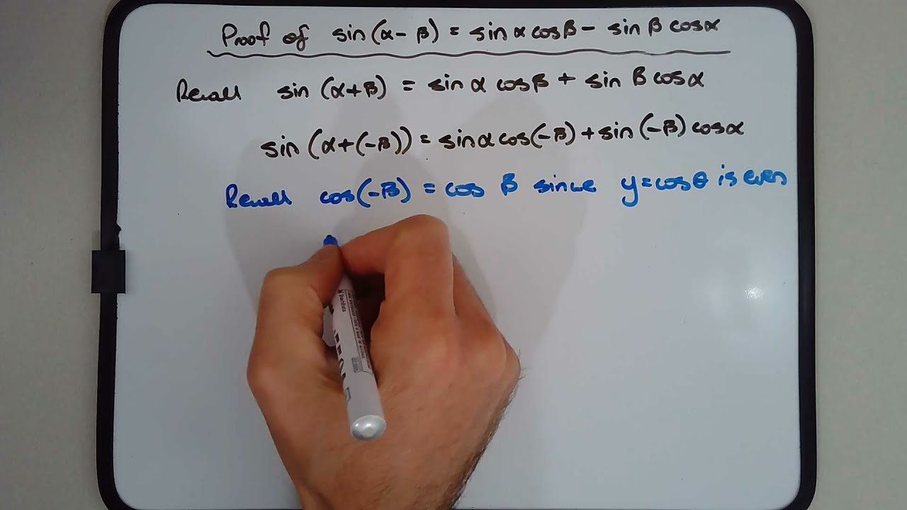[0701] Mathematics Extension 1- Proof of the Compound Angle Identity ...
