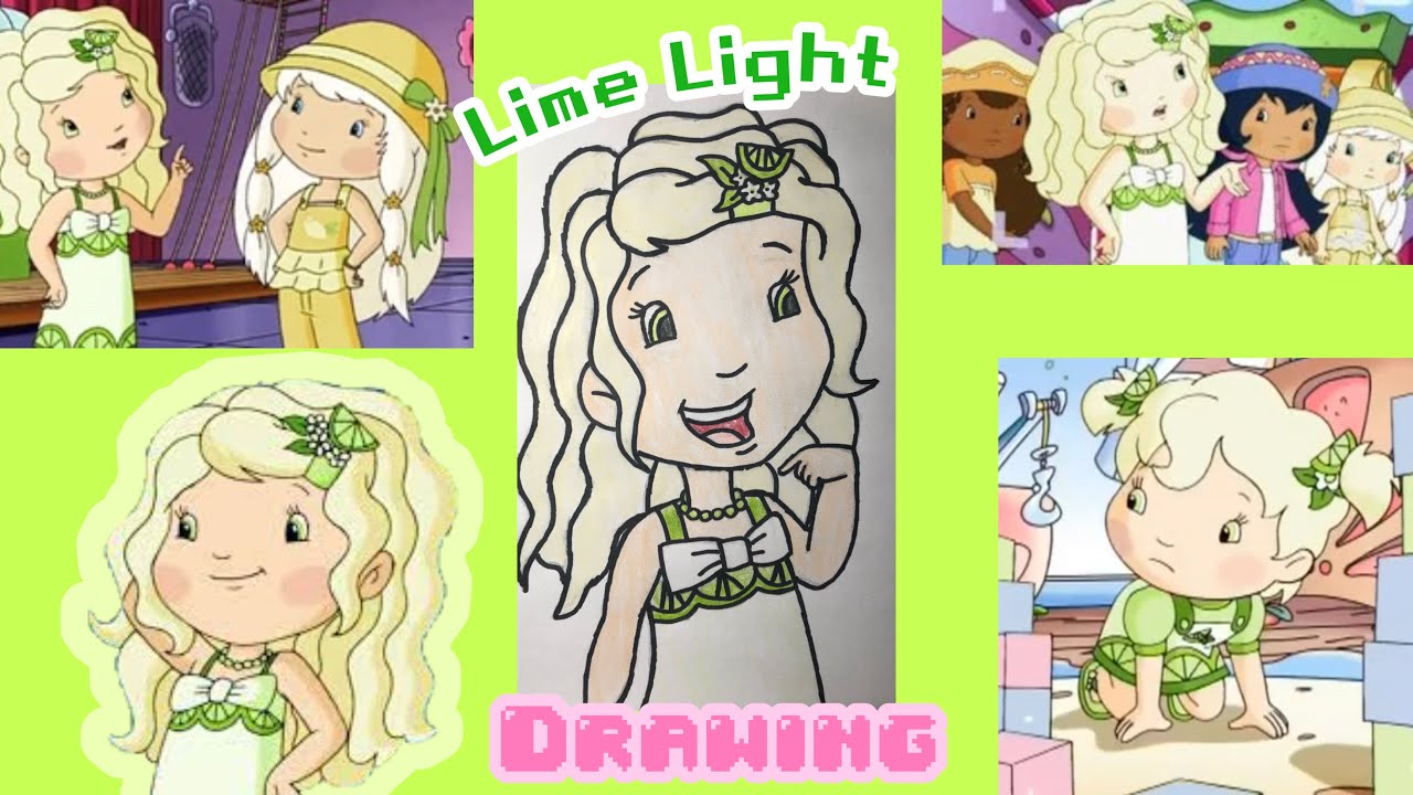 STRAWBERRY SHORTCAKE SERIES: LIME CHIFFON / LIME LIGHT DRAWING - YouTube