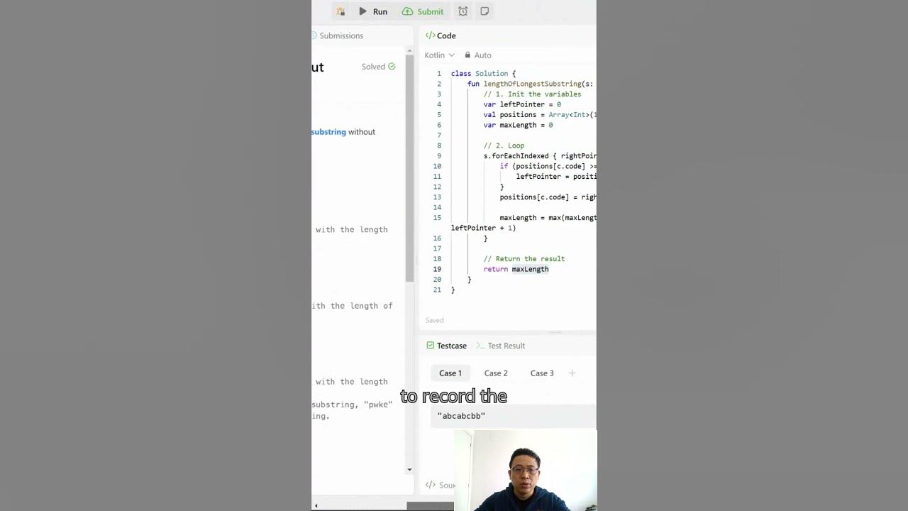 Longest substring without repeating characters | #leetcode 3 | #algorithm | #coding | #education ...