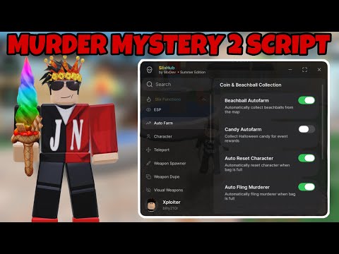 Murder Mystery 2 Script *NO KEY* - Auto Farm Summer Coins, Auto Win, Auto Shoot, Esp & More! 🏖️