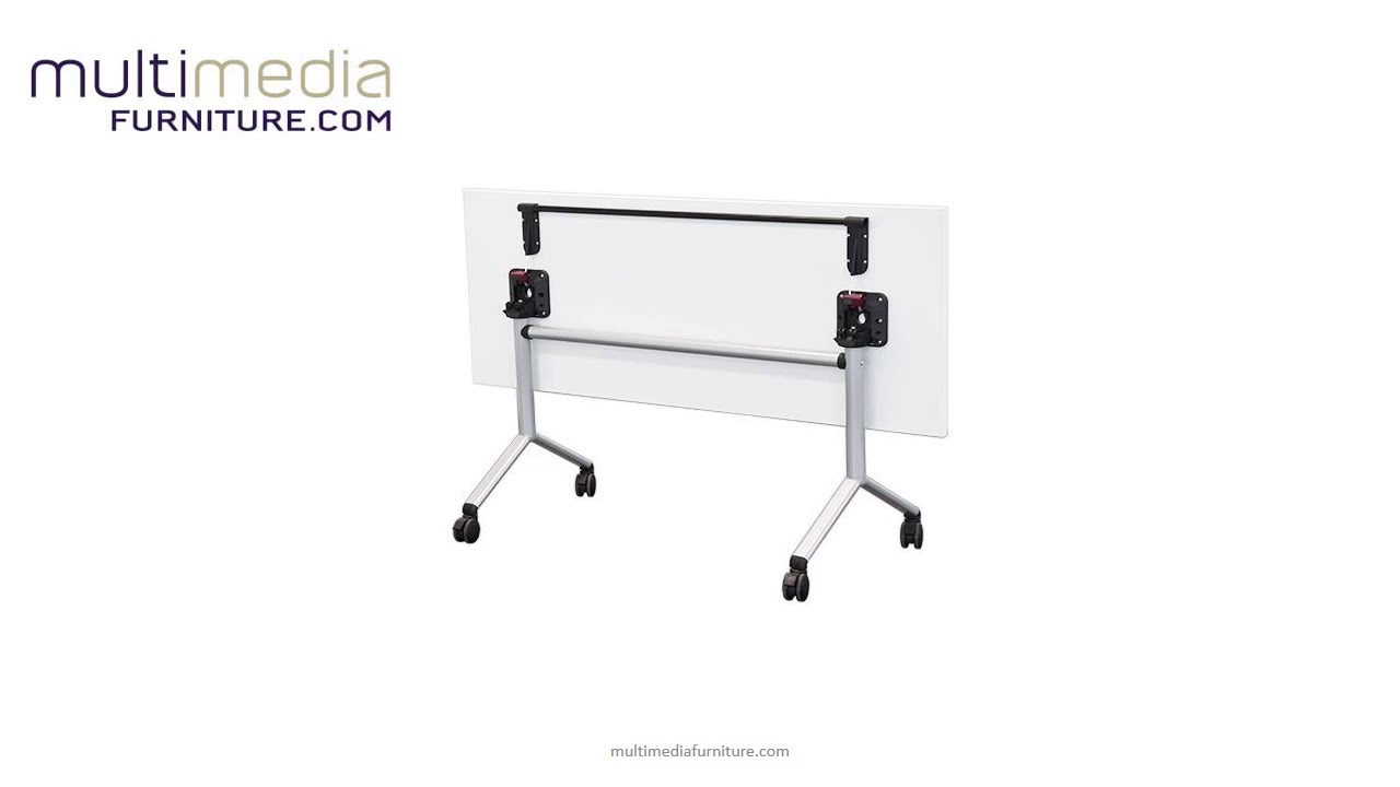Mobile Folding Training Desks- Multimedia Furniture - YouTube