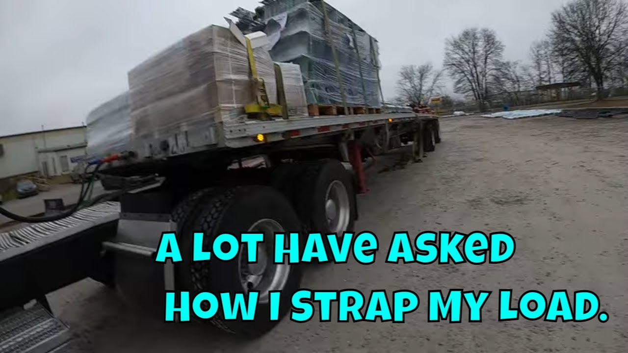 Start to Finish How I Strap My Flatbed Load - YouTube