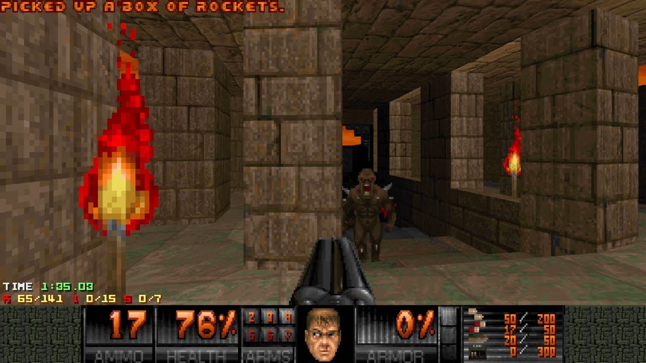 Doom 2 - Alien Vendetta (Map 9: Castle Gardens): UV-Fast 100% (Map ...