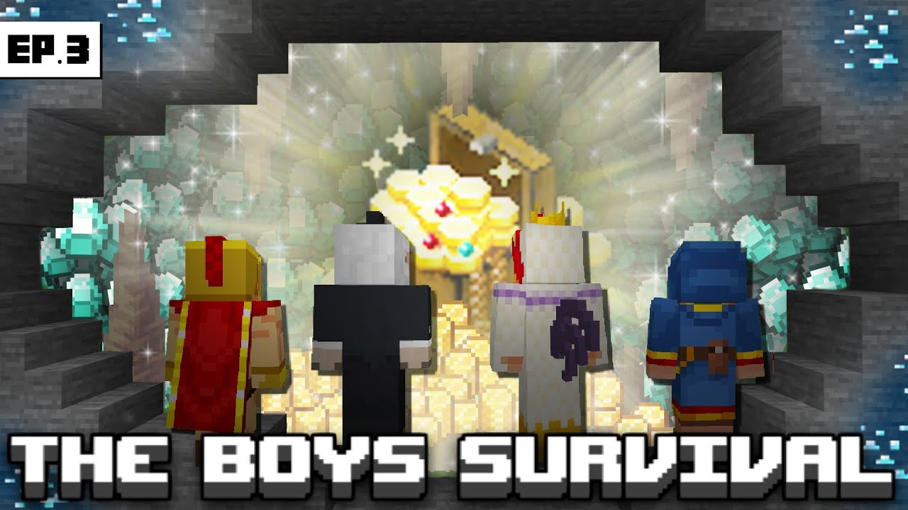 The Boys Explore Deep Holes in Minecraft - YouTube