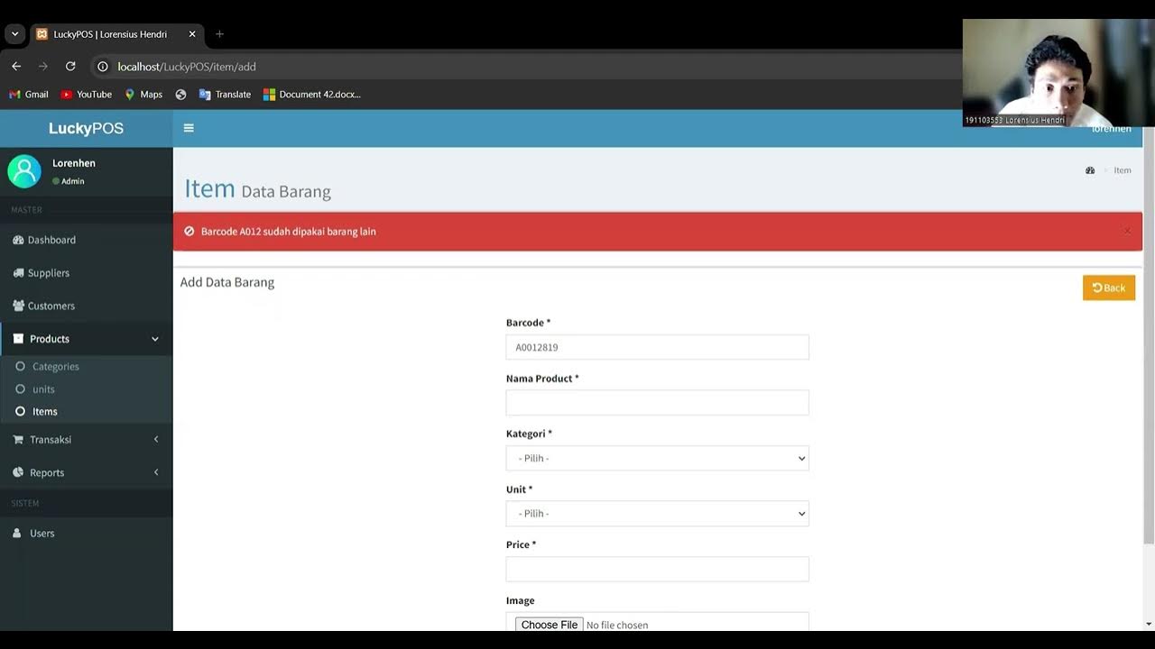 Demo aplikasi sistem informasi Point Of Sale Berbasis Web - YouTube