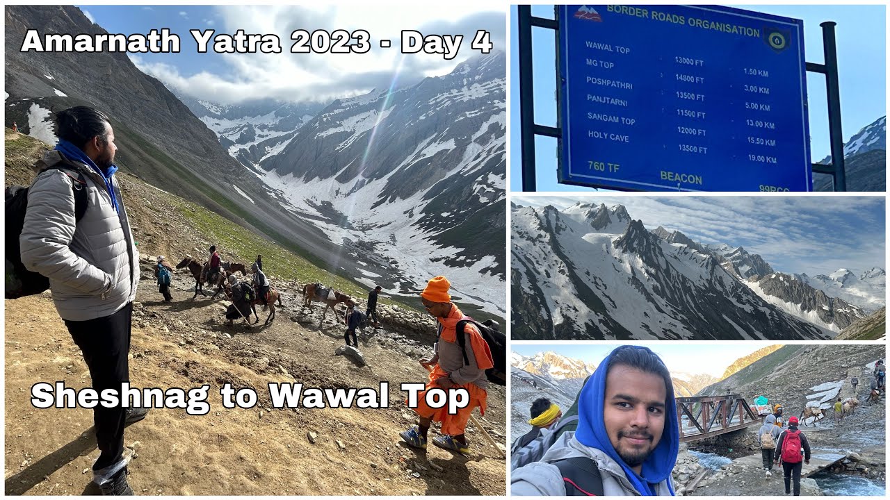 Climbing to Wawal Top - 13500 ft from Sheshnag - 12200 ft | Amarnath ...