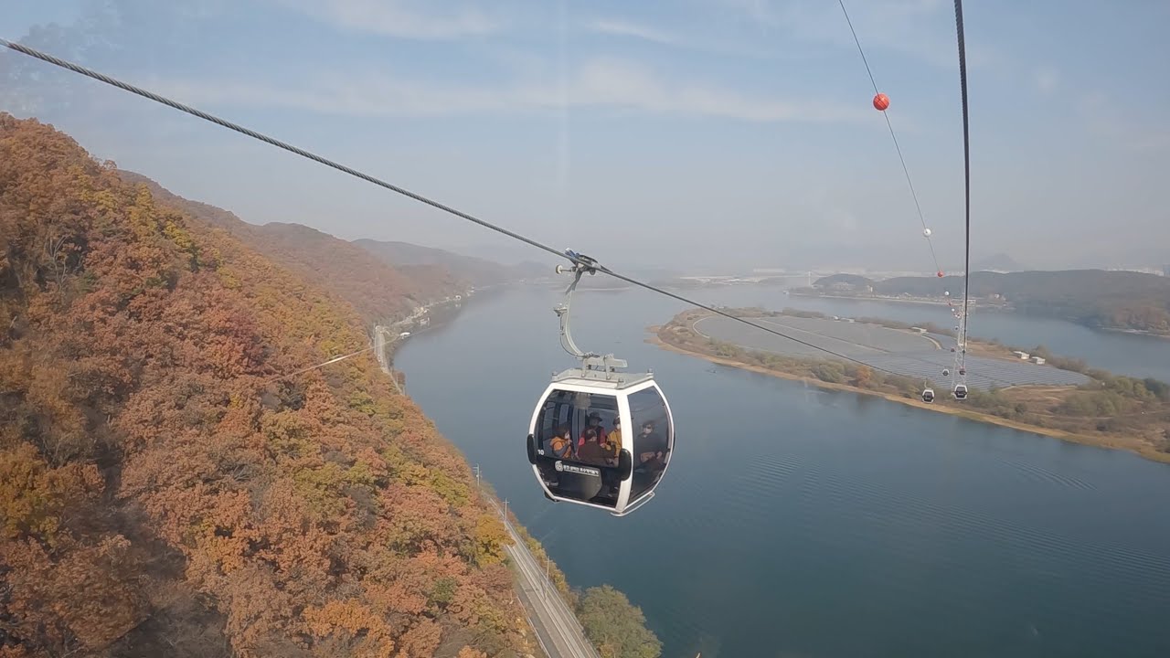 춘천 삼악산 케이블카 하행 풀코스(Chuncheon Samaksan Mountain Lake Cable Car) with ...