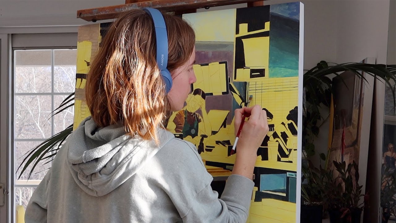 flow state of a painter *simple art vlog - YouTube