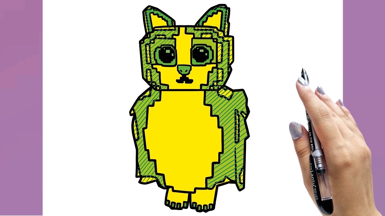 How to draw Radioactive Meowl from Steal a Brainrot (Roblox) - Step by ...