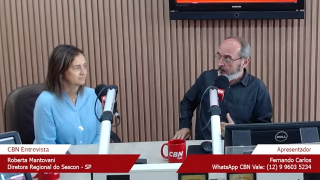 CBN VALE 1ª edição – Roberta Mantovani (Sescon) e Tereza Monteiro ...