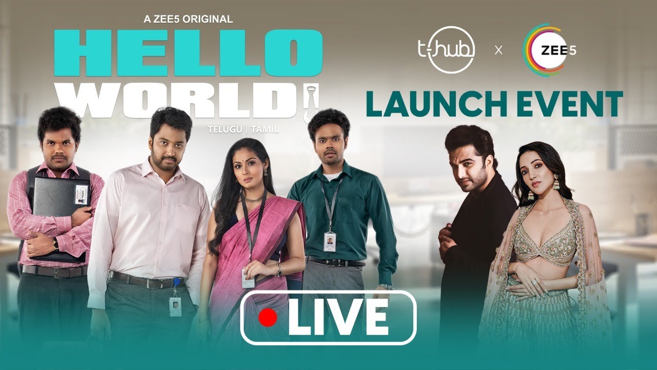 Hello world Launch event | A ZEE5 Original | T-hub | Niharika Konidela ...