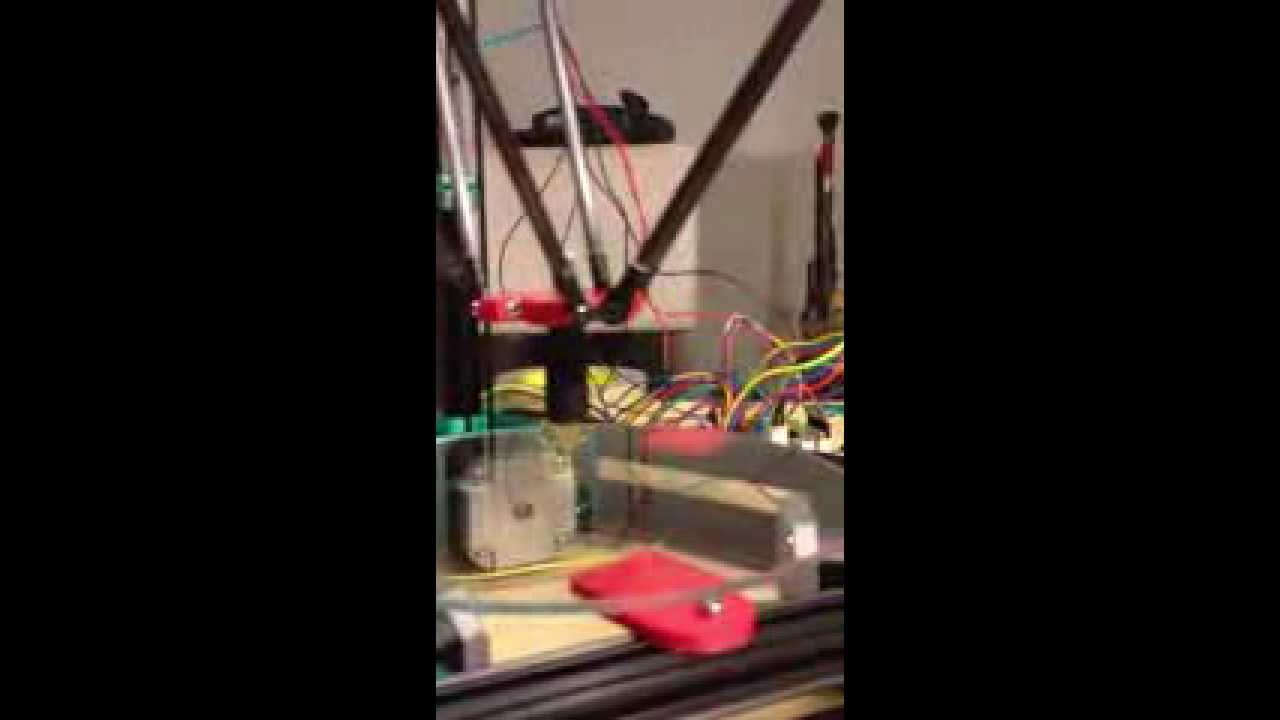 Delta 3d printer WIP movement test - YouTube