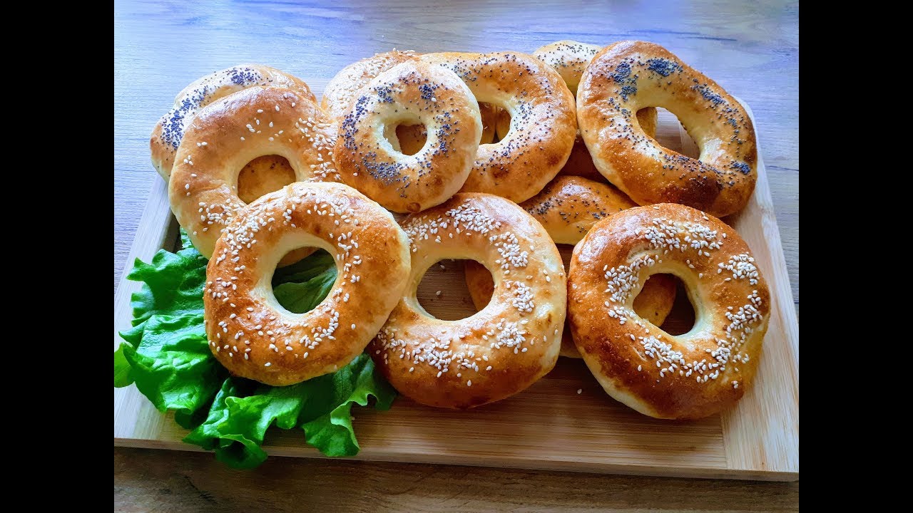 #33# Bajgle śniadaniowe - obwarzanki - YouTube