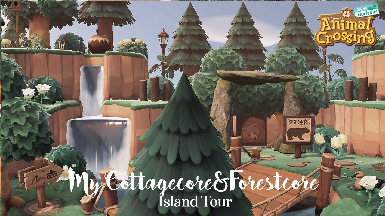 My Cottagecore&Forestcore Island Tour | Animal Crossing New Horizons ...