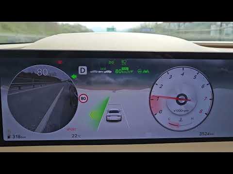 제네시스 G80 페이스리프트 자동 차선 변경(HDA2) - YouTube