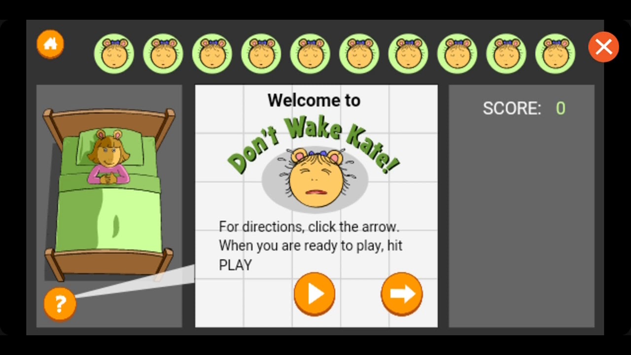 PBS Kids Arthur Don't Wake Kate - YouTube