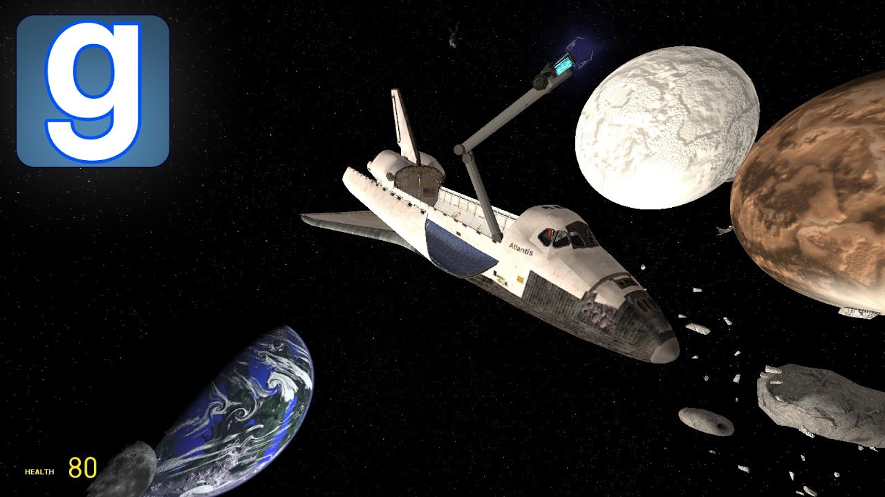 Garry's Mod - Robotic Phys Cannon - Space Shuttle Atlantis - Gravity ...