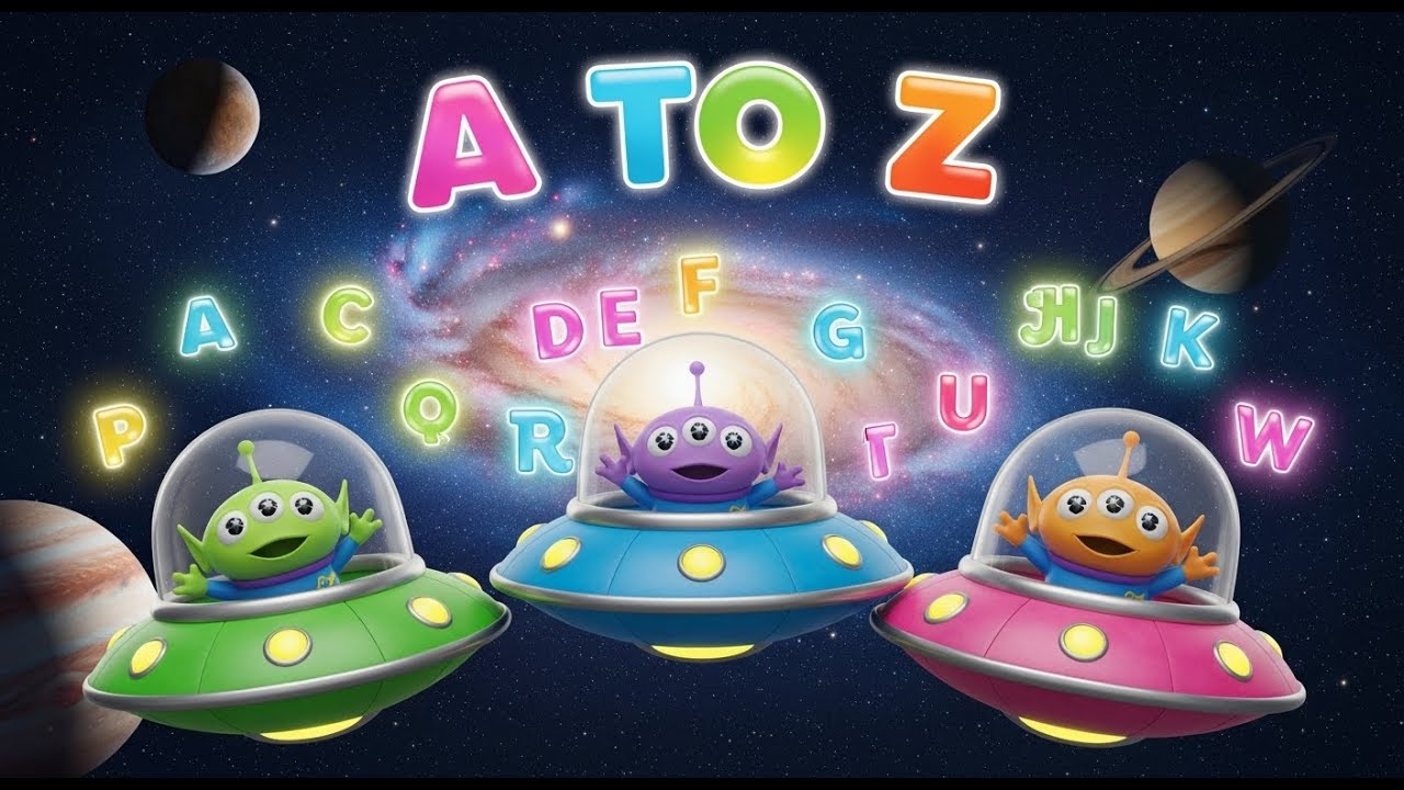 Learn A to Z with Outer Space Aliens | Nursery Rhyme Song for Kids ...
