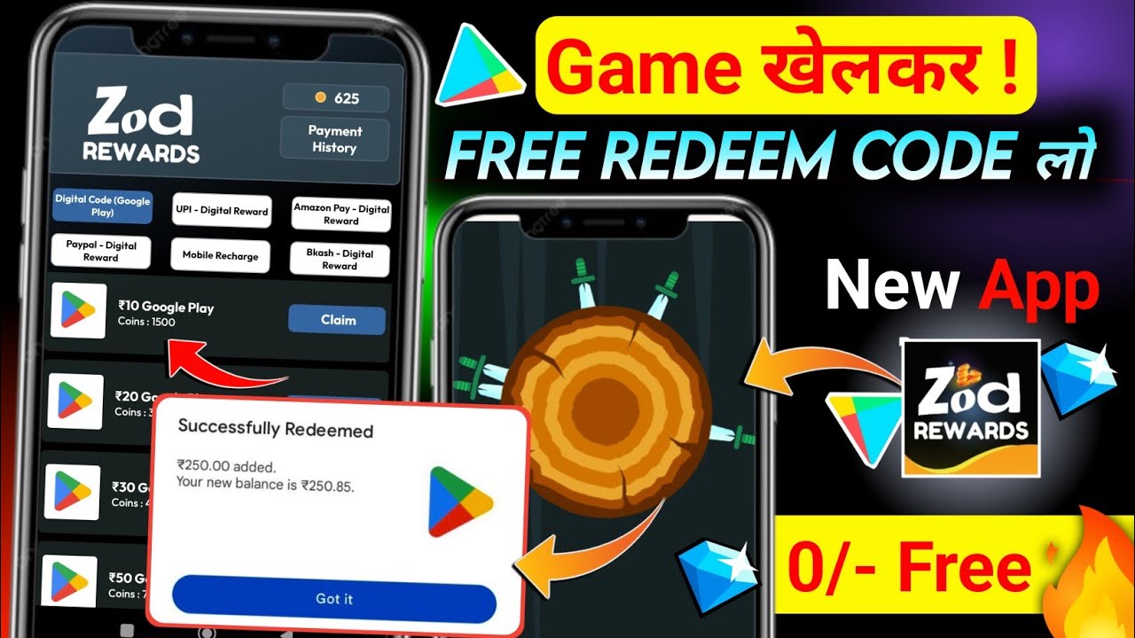 FREE REDEEM CODE 🤩( Zod Rewards App ) FREE REDEEM CODE APP | FREE ...