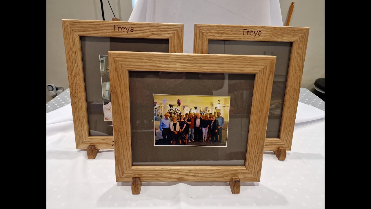 3 Oak Picture frames made from the raw materials. - YouTube