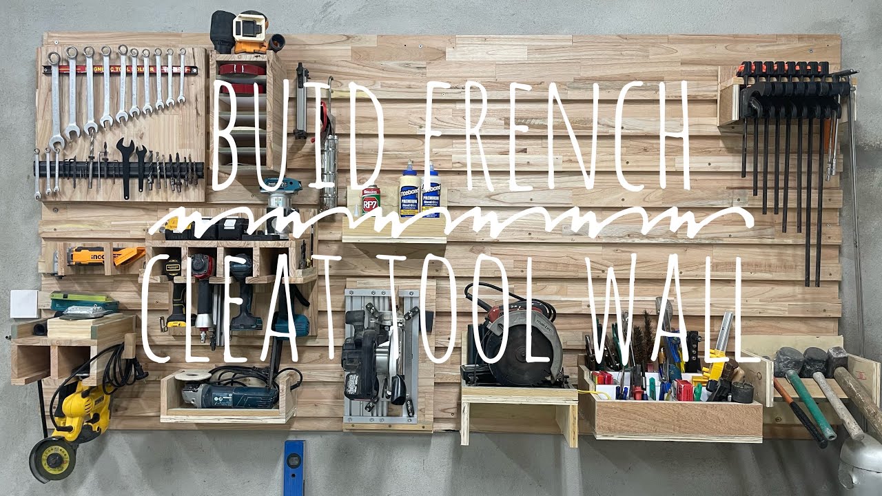 DIY - How to buid French Cleat Tool Wall - YouTube
