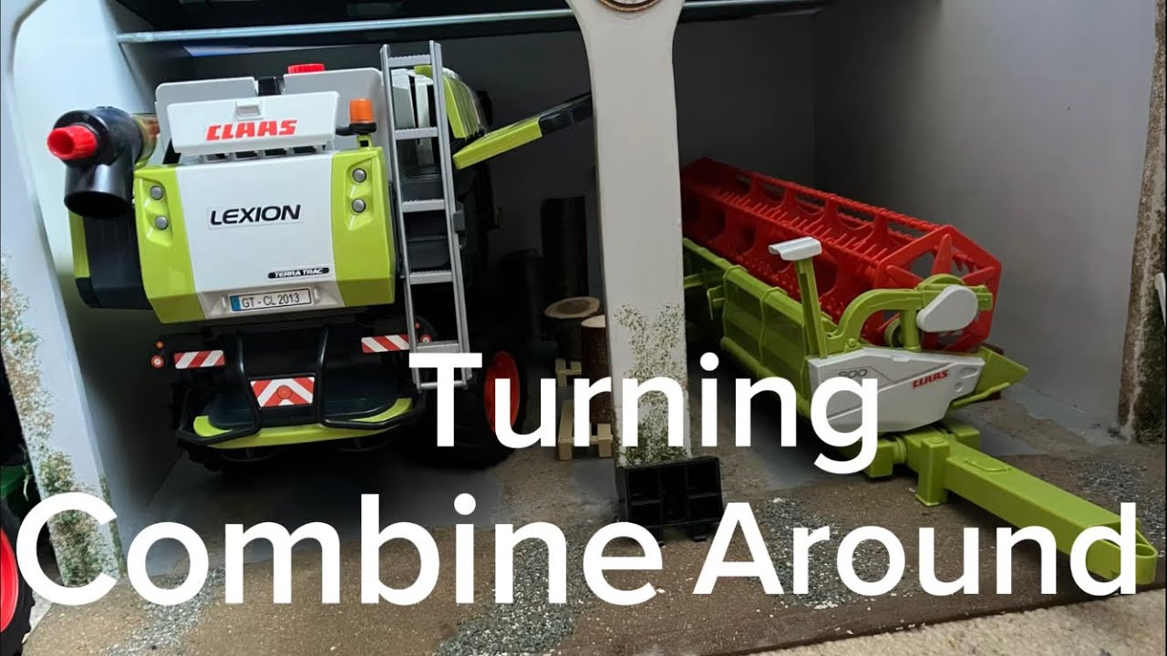 Turning combine around - YouTube