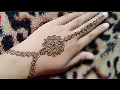 Simple jewellery mehndi for back hand | henna design by #creative hayat ...