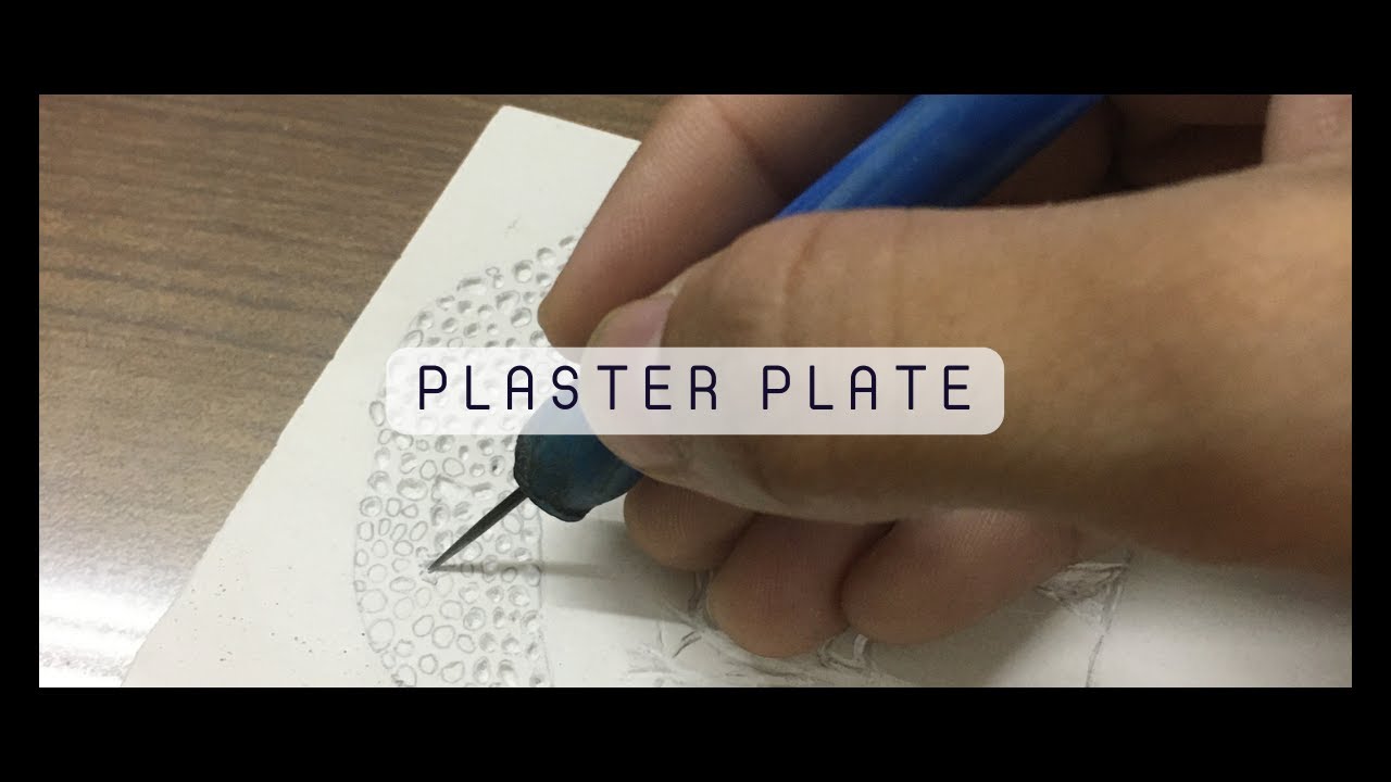 How to make plaster plate Part 1 | Making relief surface printmaking ...